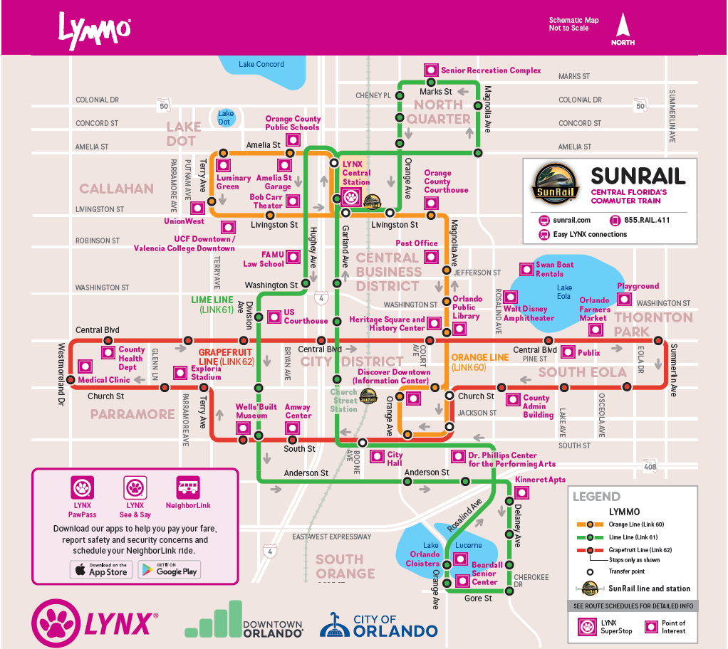 The Wheels on the Bus are Heading South Downtown Orlando